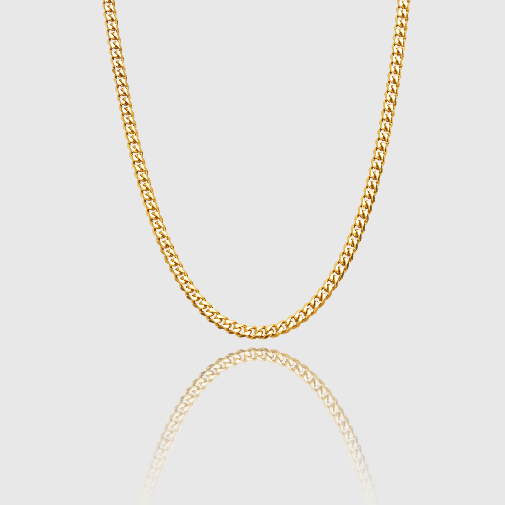 Gold Cuban Link Chain 4 mm - Apollo Untold - Premium Men's Jewellery